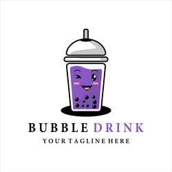 Milk bubble tea doodle drawing Royalty Free Vector Image