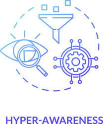 Hyper surveillance concept icon Royalty Free Vector Image