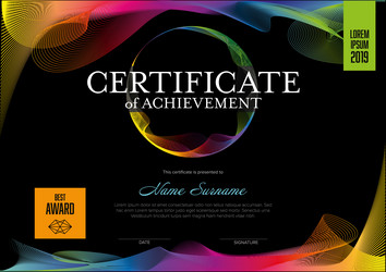Modern vertical certificate template Royalty Free Vector