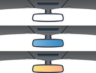 Rear view mirror of the car Royalty Free Vector Image
