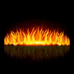 Object fire reflection Royalty Free Vector Image