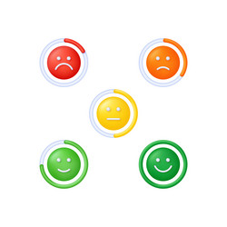 3d feedback emotion scale Royalty Free Vector Image