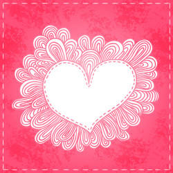 Doodle heart valentines day Royalty Free Vector Image