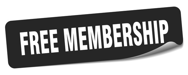 Free membership sticker label Royalty Free Vector Image