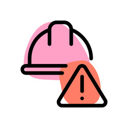 Safety helmet banned from construction site Vector Image