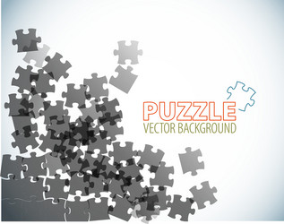 Background puzzle banner frame jigsaw Royalty Free Vector