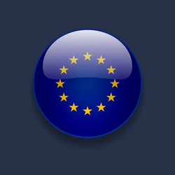 Round icon with national flag of european union Vector Image
