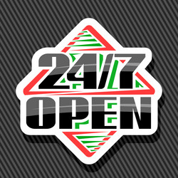 Open all day sign or stamp Royalty Free Vector Image