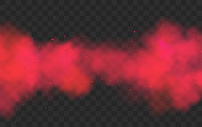 Red smoke effect background fire spark fog cloud Vector Image