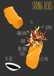 Spring Rolls Vector Images (over 1,700)