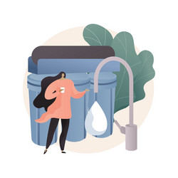 Water contamination detection system abstract Vector Image