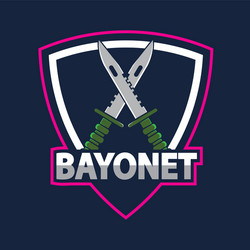 Bayonet logo template Royalty Free Vector Image