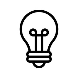 Bulb fill outline icon style Royalty Free Vector Image