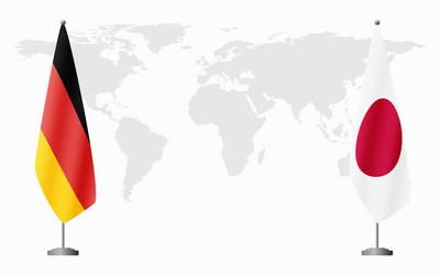 Japan and germany flags for official meeting Vector Image