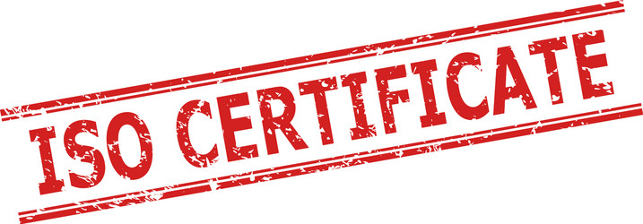 Iso certificate watermark stamp Royalty Free Vector Image