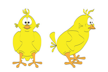 Scared Cartoon Chicken