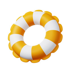 Yellow swim ring - inflatable rubber toy for water