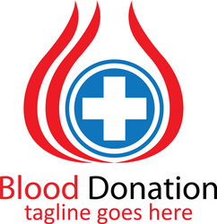 Blood donation logo template design Royalty Free Vector