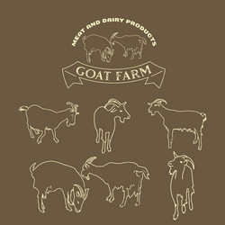 Goats and rams collection for your design Vector Image