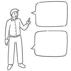 Set businessman talking Royalty Free Vector Image