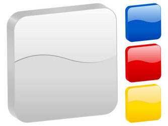 Blank colorful rounded square web buttons Vector Image