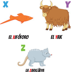 Ox o letter cute children animal alphabet Vector Image