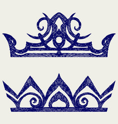 Crown collection Royalty Free Vector Image - VectorStock