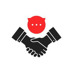 Easy communication between partners simple flat Vector Image