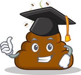 Graduate girl emoticon cartoon Royalty Free Vector Image