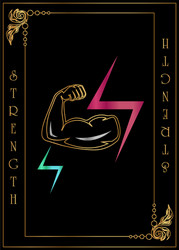 Strength card Royalty Free Vector Image - VectorStock