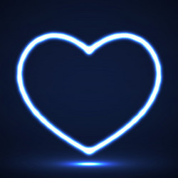 Big glowing heart valentines day background Vector Image