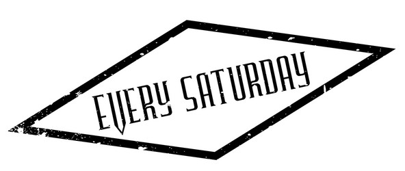Every saturday rubber stamp Royalty Free Vector Image
