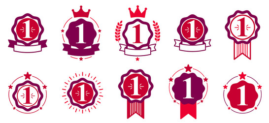 First place number one business success Royalty Free Vector