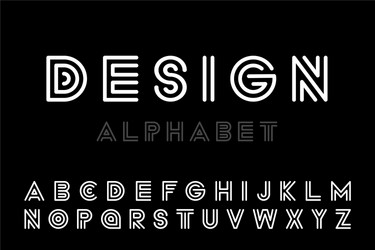 Simple modern font minimalistic english alphabet Vector Image