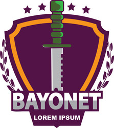 Bayonet logo template Royalty Free Vector Image