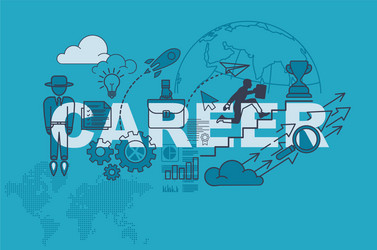 Career banner background design concept Royalty Free Vector