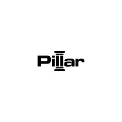 Graphic template of pillar logo Royalty Free Vector Image