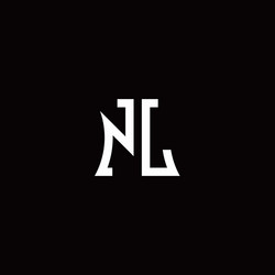 Nl monogram logo with sharped shape design Vector Image