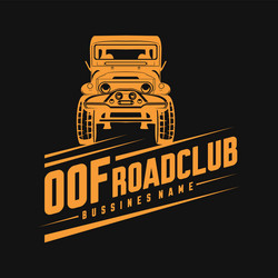 Off-road car logo 4x4 extreme club Royalty Free Vector Image