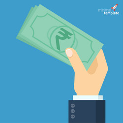 Indian rupee financial icons Royalty Free Vector Image