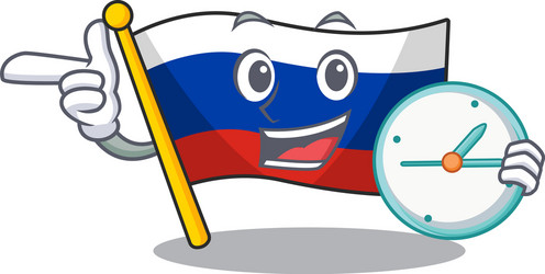 Diving flag russian stored in cartoon cupboard Vector Image