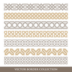 Seamless islamic border Royalty Free Vector Image