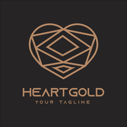Gold Heart Logo Vector Images (over 4,100)