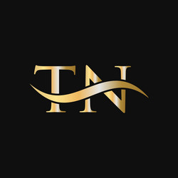 Monogram letter tn logo design Royalty Free Vector Image