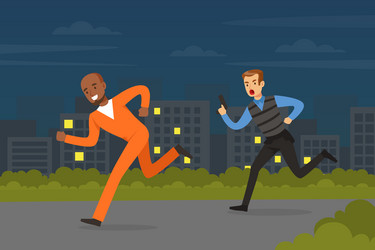 Police Chase a Thief Vector Images (over 110)