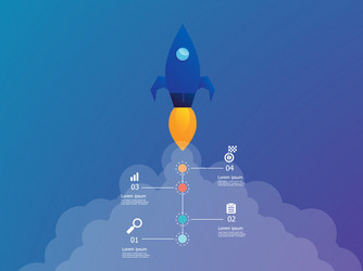Startup infographics with 5 circle vertical data Vector Image