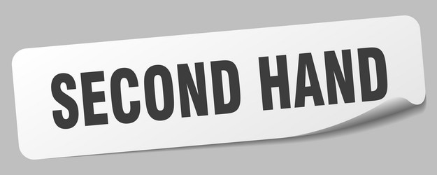 Second hand sticker second hand label Royalty Free Vector