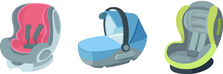 Child car seat design Royalty Free Vector Image