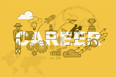 Career banner background design concept Royalty Free Vector