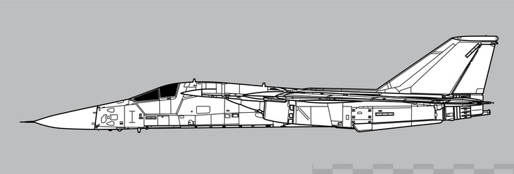 General dynamics f-111 aardvark Royalty Free Vector Image
